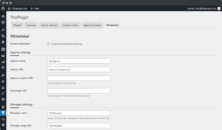 ThisPlugin manager – Whitelabel addon – ThisPlugin.com