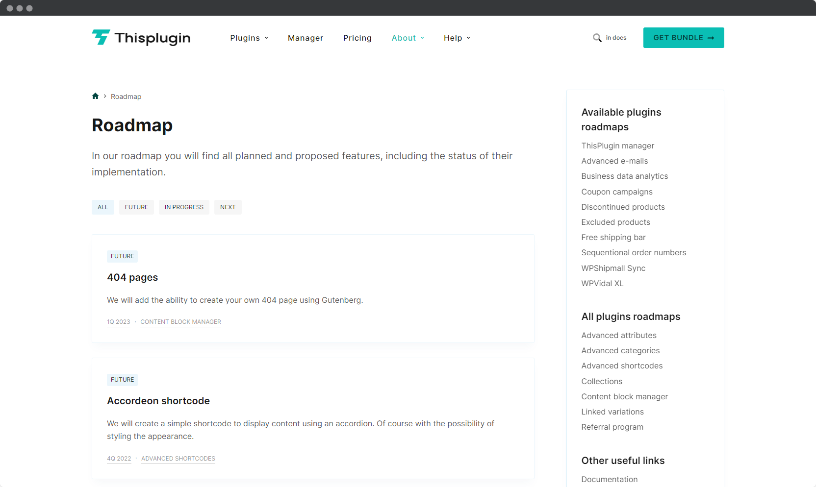 Roadmap – ThisPlugin.com
